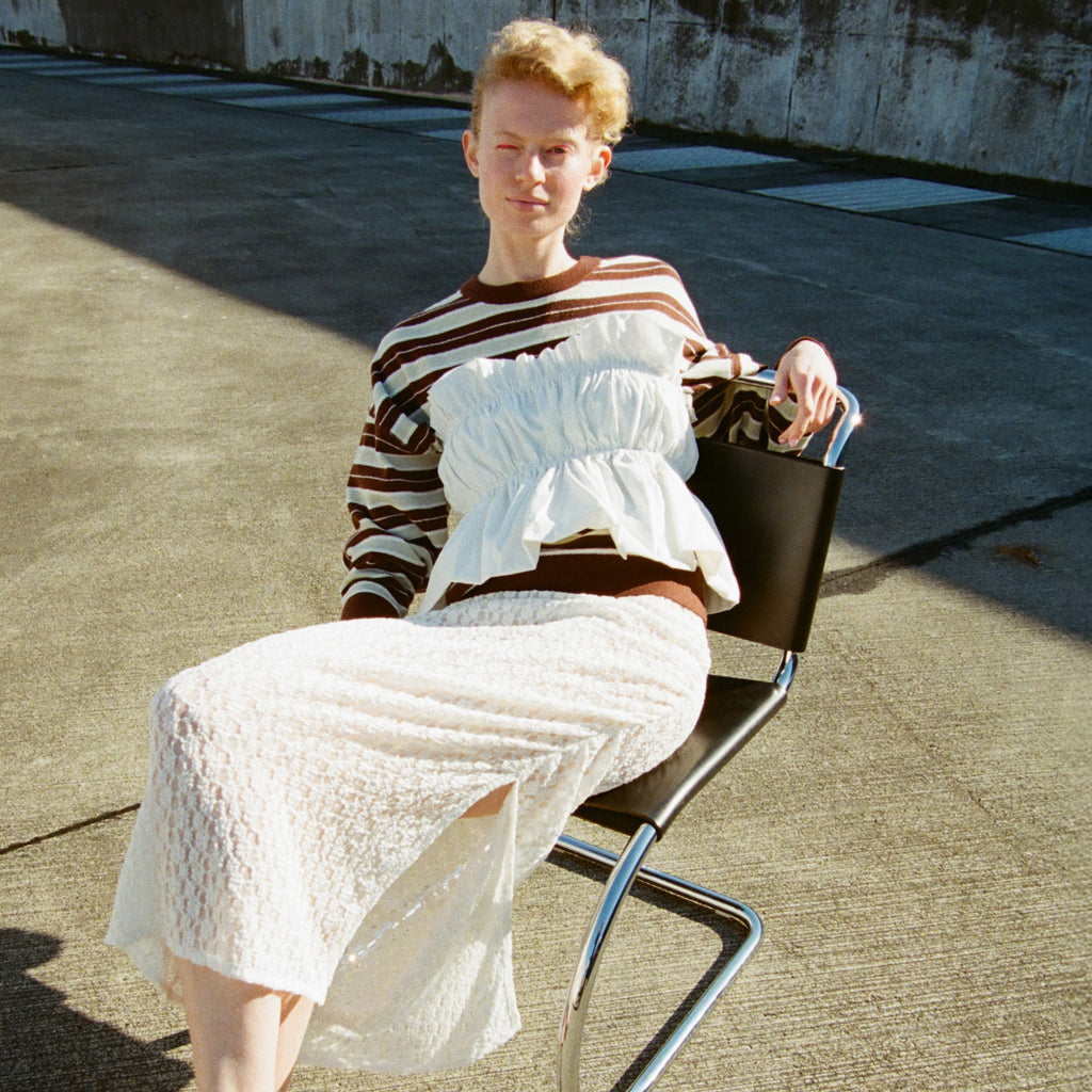 Curve Frillバルーンレイヤードビスチェ